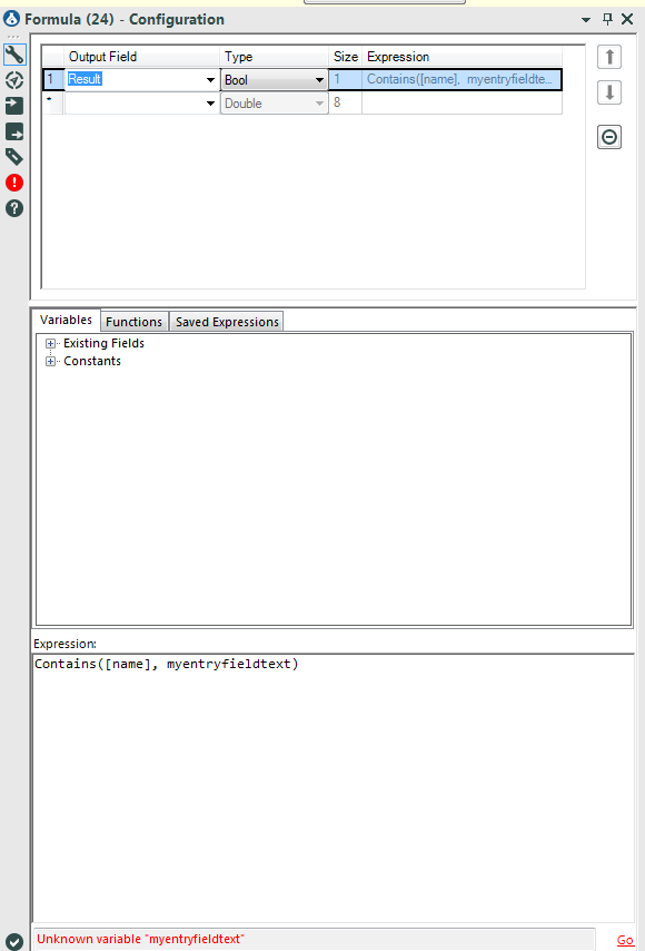 Solved: Use Formula with my own parameter get from a Textb... - Alteryx Community