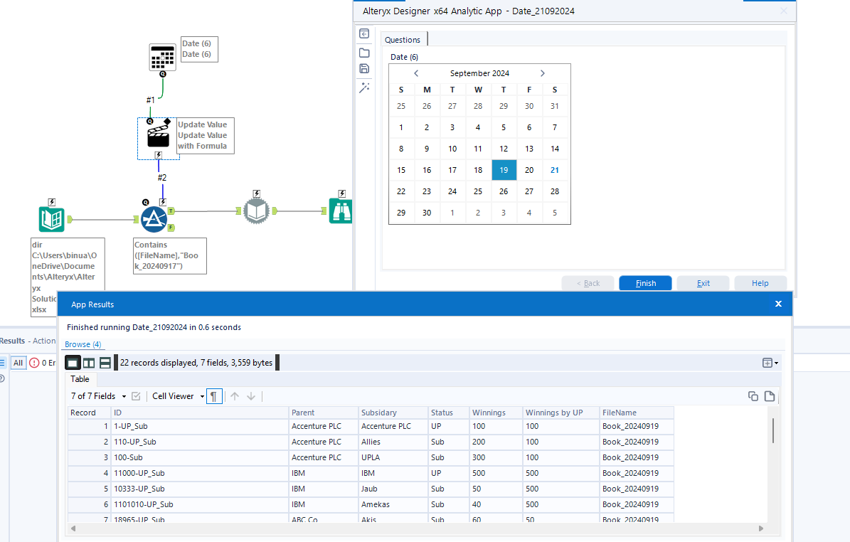 Solved: Dynamic date input from Directory - Alteryx Community