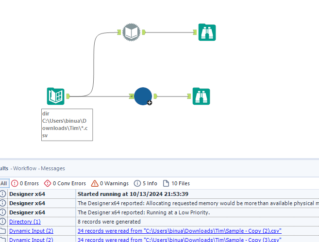 Solved: How to combine multiple .CSV files into one file - Alteryx Community