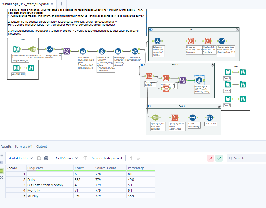 Challenge #447: Analysis of Survey Results Deliver... - Alteryx Community