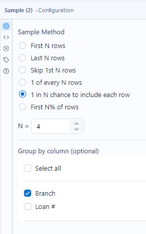 Solved: Dynamic selection of random sample - Alteryx Community