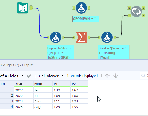 Solved: Calculate Geomean between two fields? - Alteryx Community