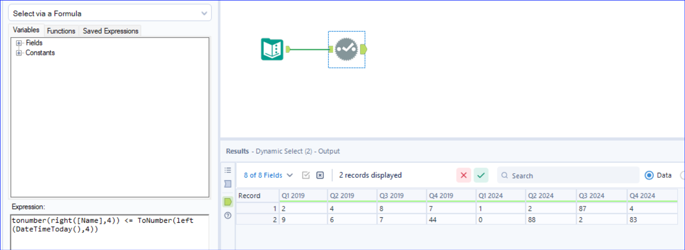 Solved: Dynamic Selection of Columns - Alteryx Community