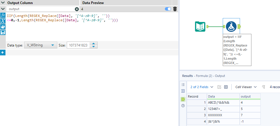 Solved: Return the position of the last alphanumeric chara... - Alteryx ...