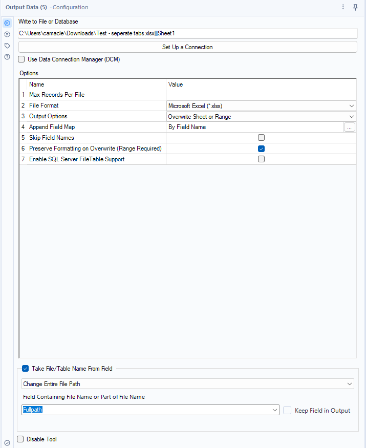 Solved Preserve Formatting On Multiple Tab Output Alteryx Community