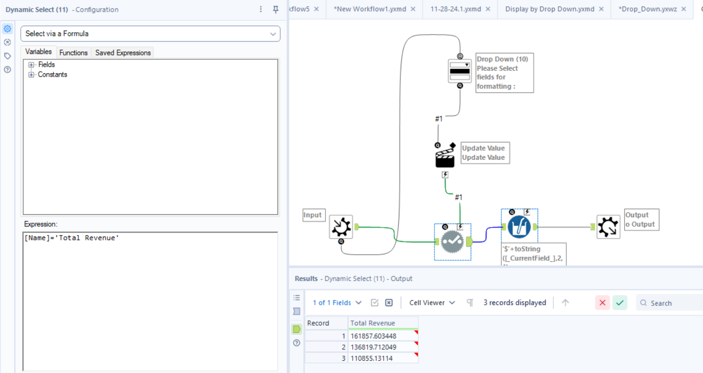 Solved: Why Macro gives different output, when Drop Down w... - Alteryx Community