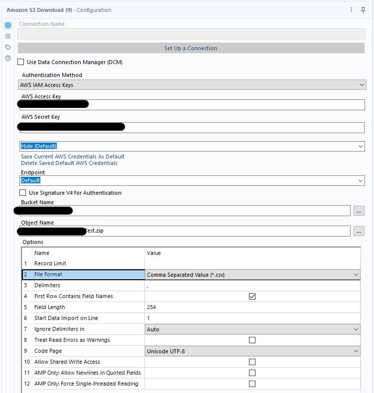 Amazon S3 Zip file download issue - Alteryx Community
