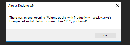 Solved: Error Opening File - Alteryx Community