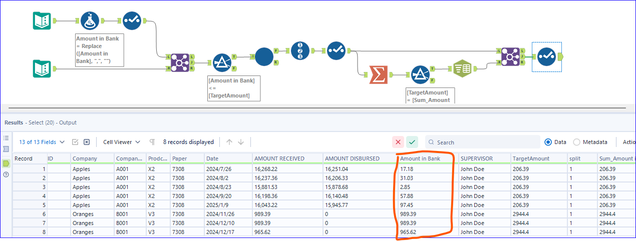 Solved: Sum value combinations in a column to see which eq... - Alteryx Community