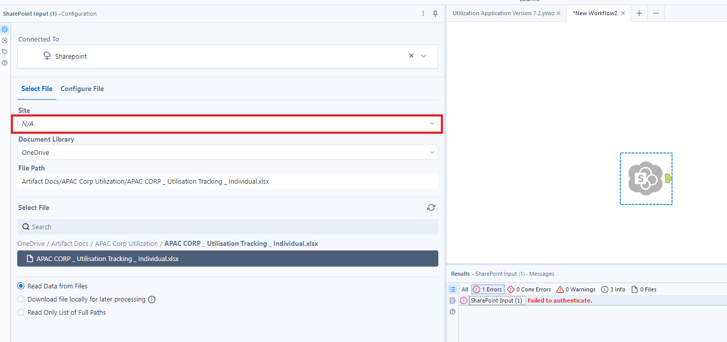 Share point Error: SharePoint Input (1): Failed to... - Alteryx Community