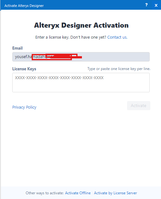 Solved: Free trial under desktop version - Activating lice... - Alteryx Community