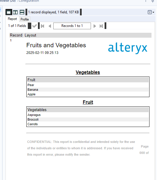 Solved: Reporting Tables, Headers, and Footers - Alteryx Community