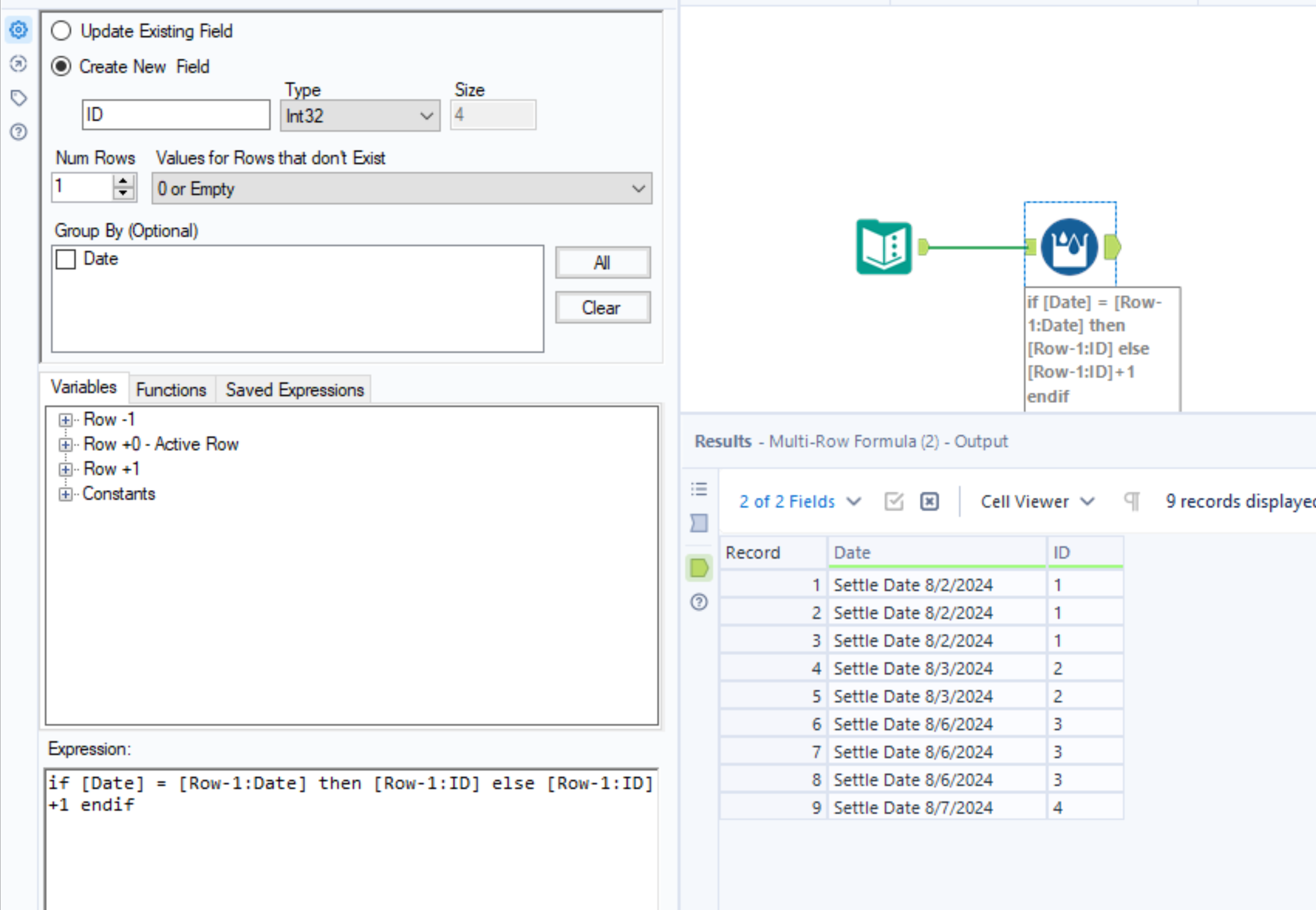 Solved: Add ID based on previous Column - Alteryx Community