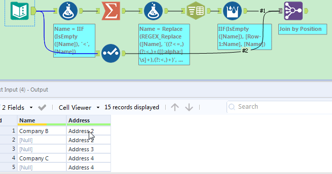 Solved: How to fill null values with data in a before and ... - Alteryx Community