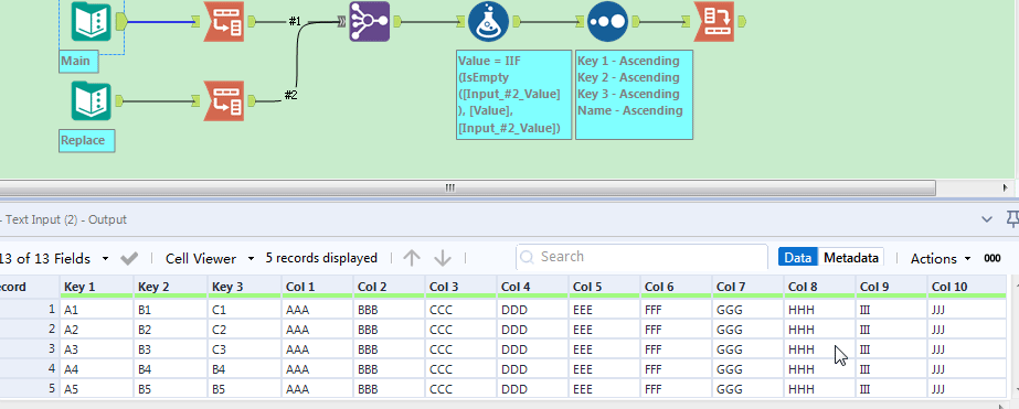Solved Replace Values In Columns In A Table Using A Diffe Alteryx Community