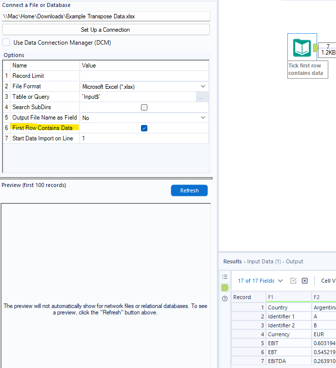 Solved: Transpose Tool with multiple rows - Alteryx Community
