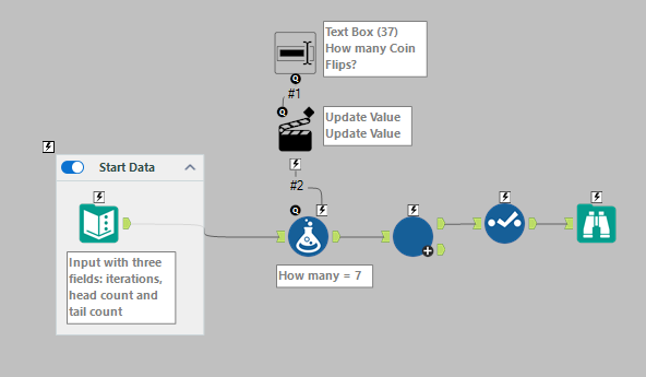 Challenge #478: Build a Coin Flip Simulation App - Alteryx Community