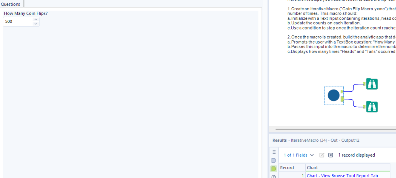 Challenge #478: Build a Coin Flip Simulation App - Alteryx Community