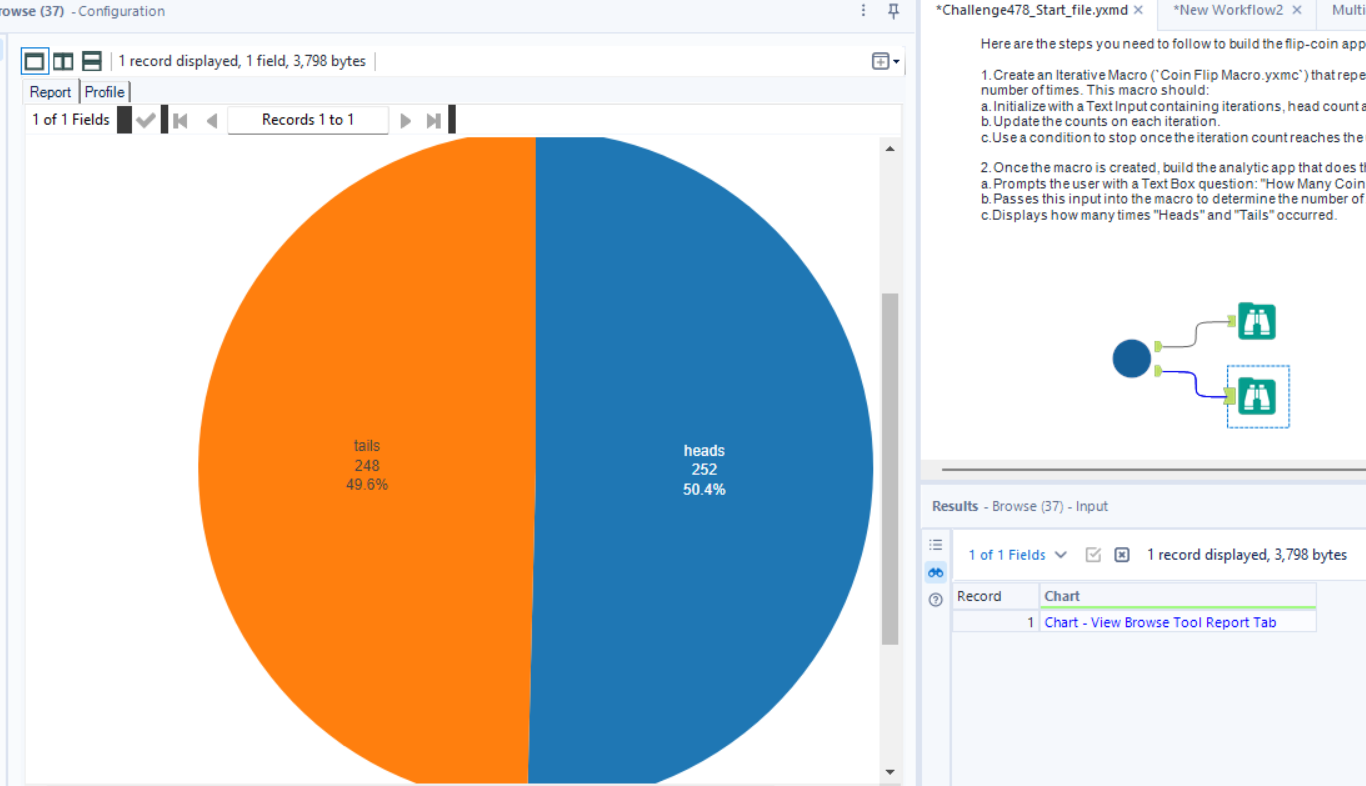 Challenge #478: Build a Coin Flip Simulation App - Alteryx Community