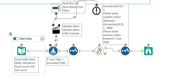 Challenge #478: Build a Coin Flip Simulation App - Alteryx Community