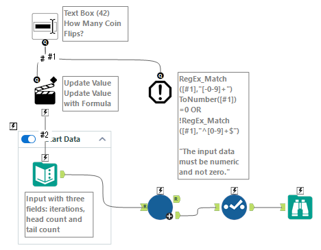 Challenge #478: Build a Coin Flip Simulation App - Alteryx Community