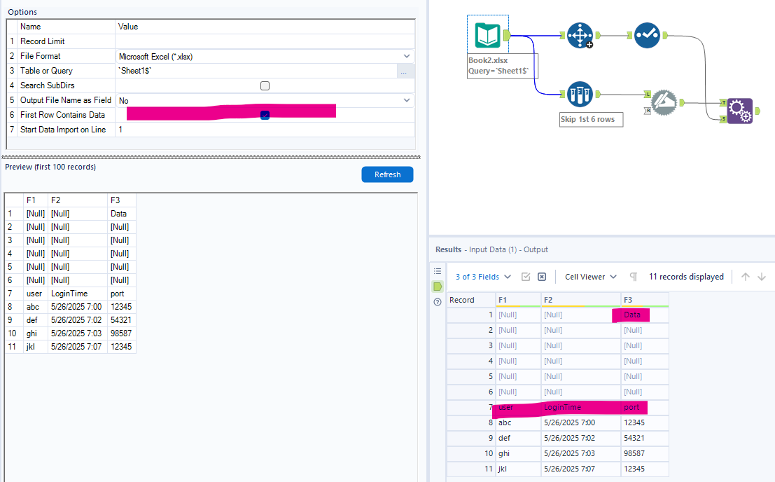Solved: Reading data from a specific cell in a spreadsheet - Alteryx Community