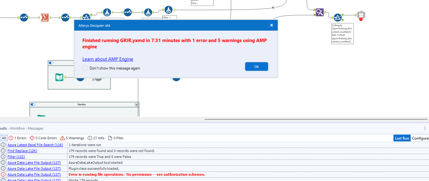 Issue with Alteryx azure connector v.25 (Output) - - Alteryx Community
