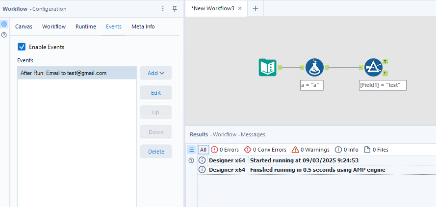 Workflow doesn't run any tools after enabling and ... - Alteryx Community