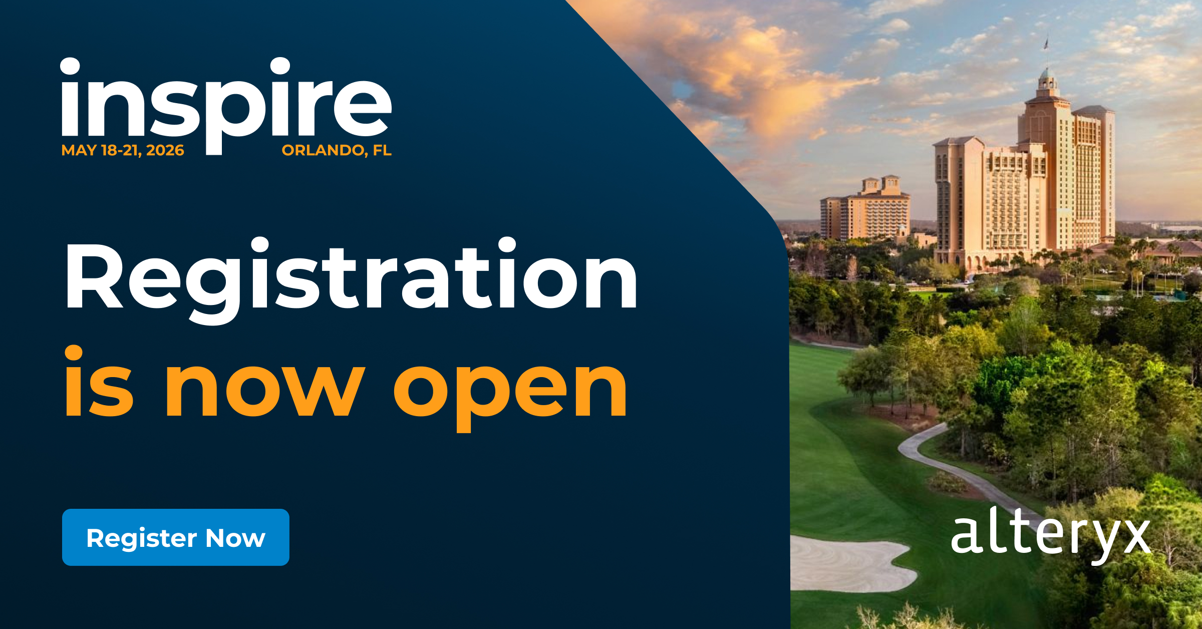 Registration is now OPEN for Alteryx Inspire 2026! - Alteryx Community