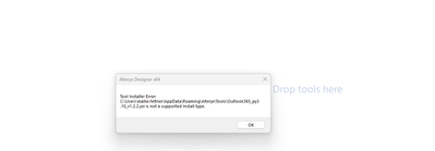 YXI Not a Supported Install Type - Unable to Insta... - Alteryx Community