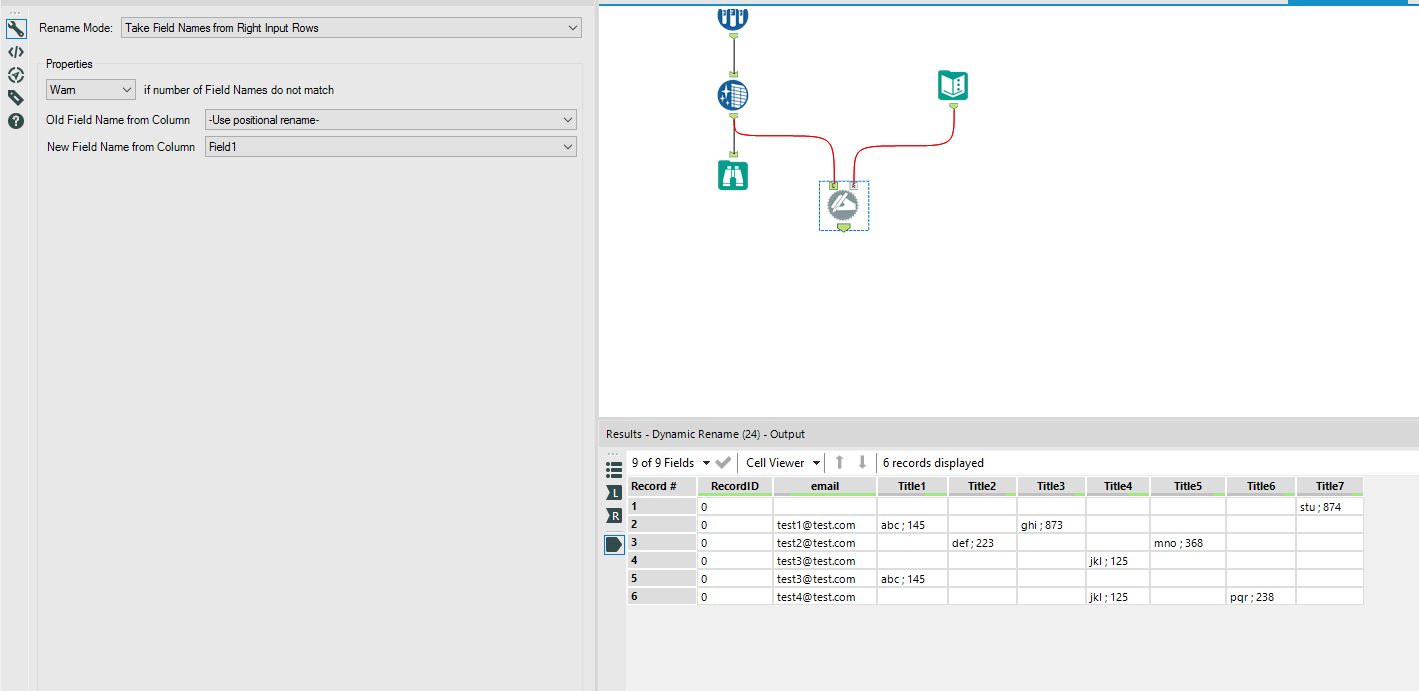 Solved: Changing column names and output data based on spe... - Alteryx Community