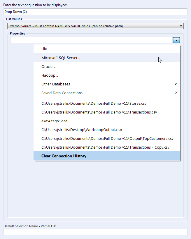 Solved: Interface drop-down tool not importing data from S... - Alteryx Community