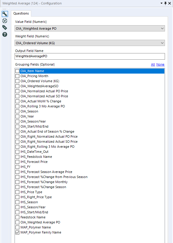 Solved: Weighted Average tool not reading in selected fiel... - Alteryx Community