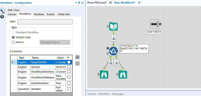 Solved: run an analytic app as a workflow and provide defa... - Alteryx Community