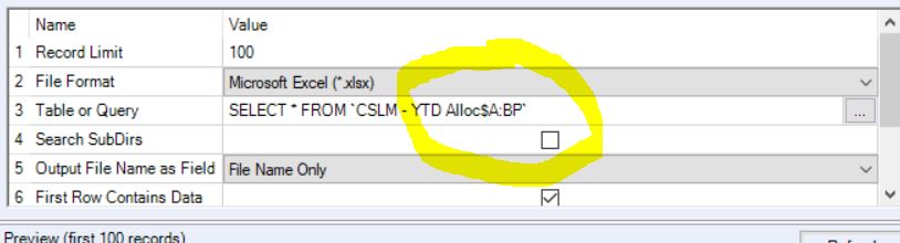 Solved: Input Tool: Table or Query Column Selection - Alteryx Community