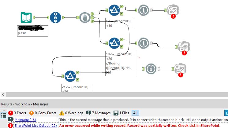 SharePoint List Output: An error occurred while wr... - Alteryx Community