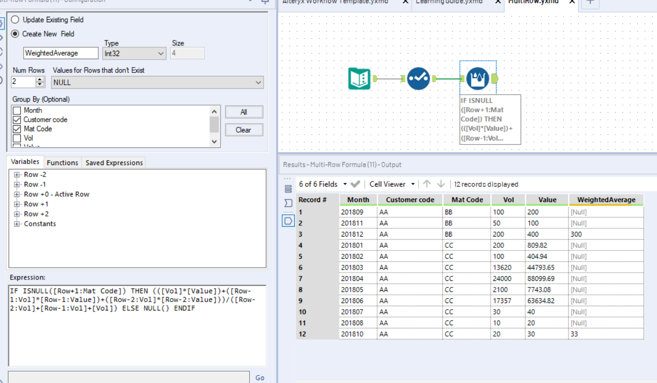 Solved: How to calculate dynamic weighted average from the... - Alteryx Community