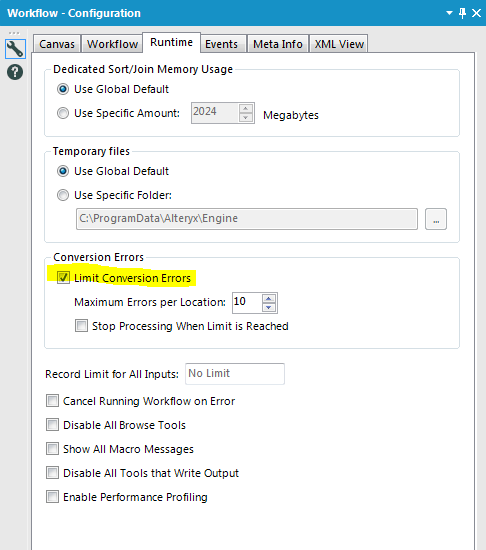 Solved: Error capturing and logging - Alteryx Community