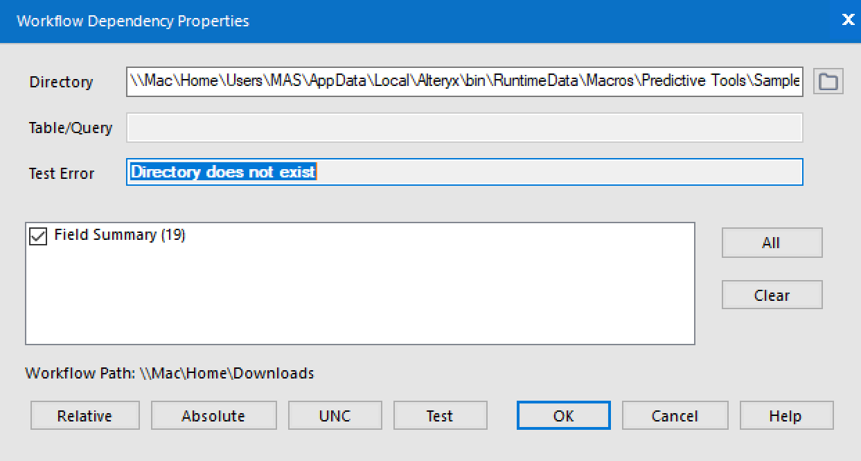 Solved: Macro Field Summary file input - Alteryx Community