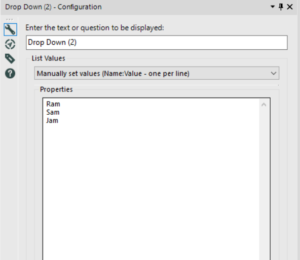 Solved: Drop down tool showing only data Type - Alteryx Community