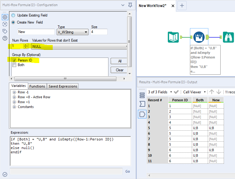 Solved: Null values in the following rows - Alteryx Community