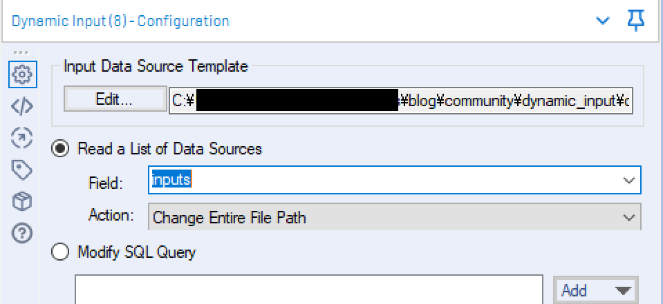 Dynamic Inputツールを使って入力ファイルを動的に決定する - Alteryx Community