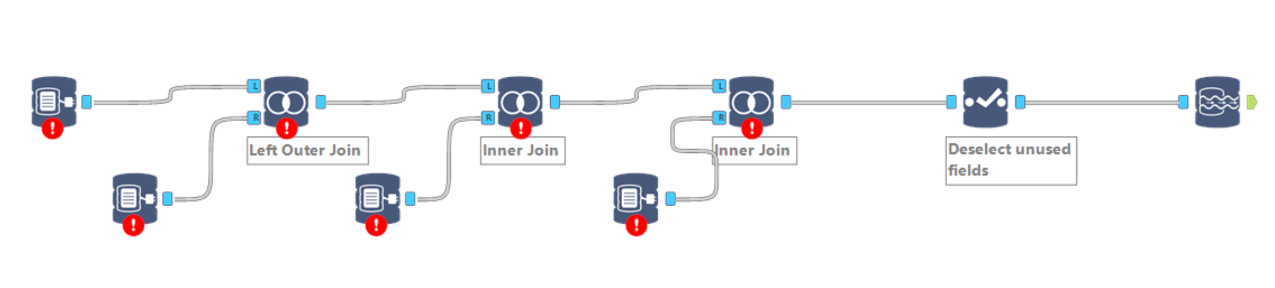Solved: Too much loading time with multiple left joins - Alteryx Community