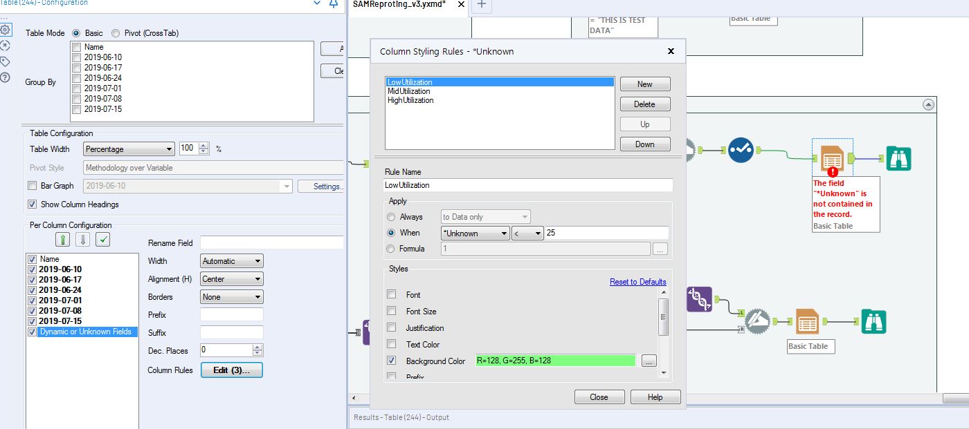 Applying Column Formatting Rules To Dynamic Column Alteryx Community