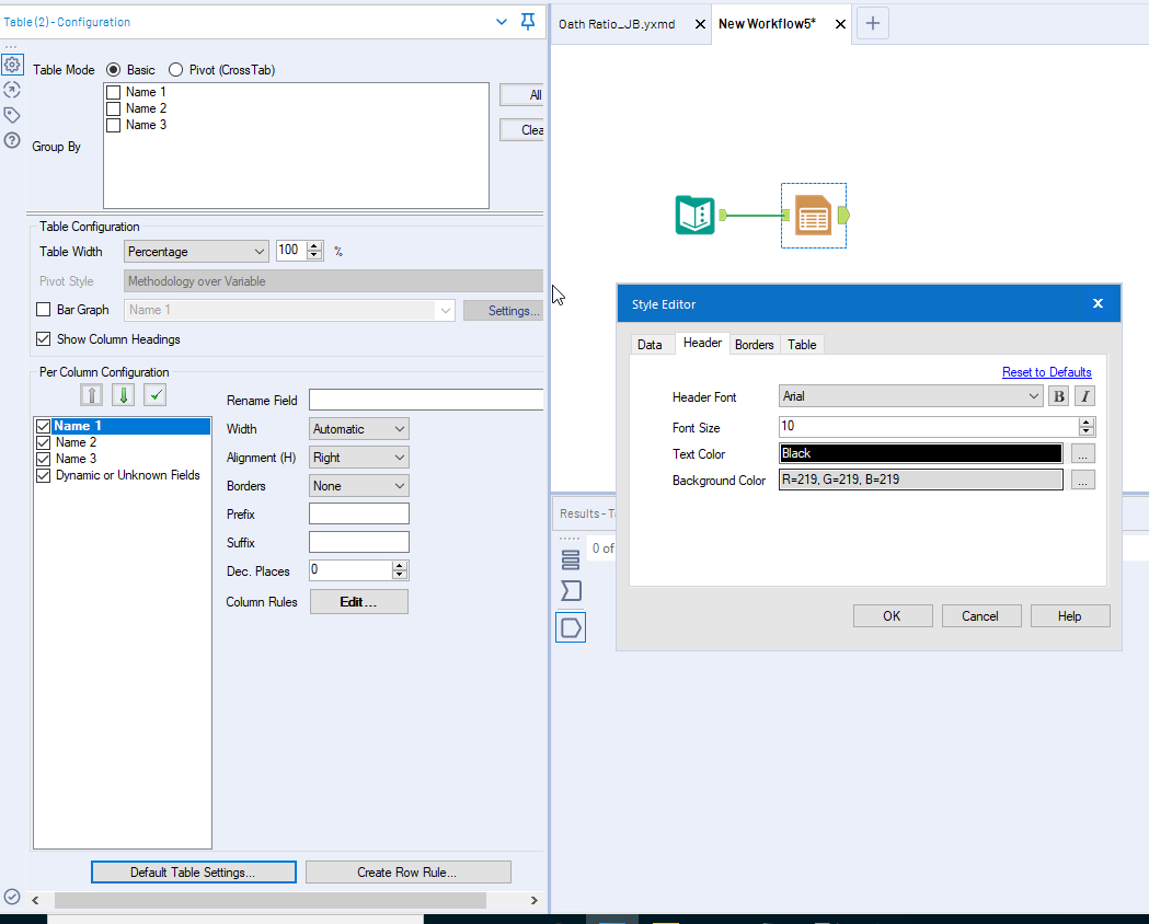 Solved: Headers: Bold and User Filters - Alteryx Community