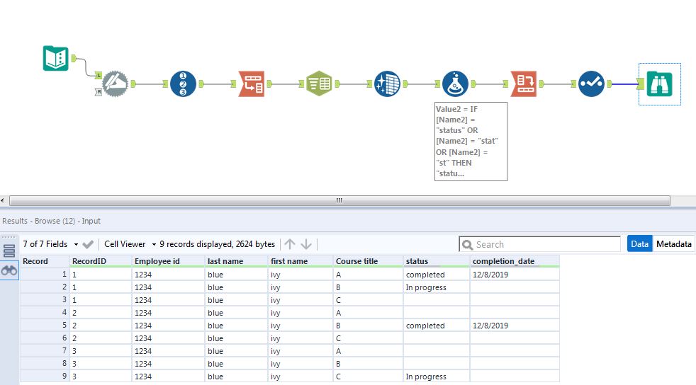 Solved: Best way to approach cleaning up a file with multi... - Alteryx ...