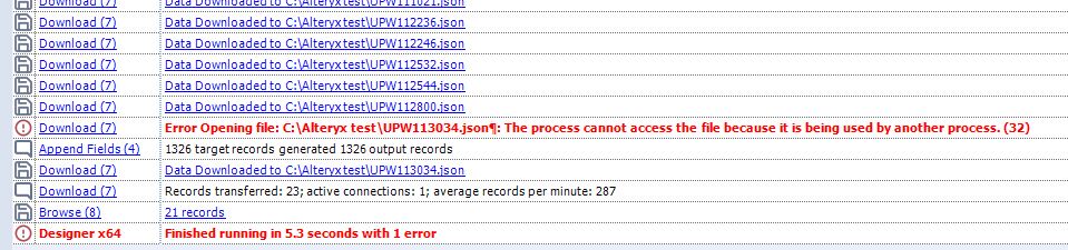 Solved: The process cannot access the file because it is b... - Alteryx Community