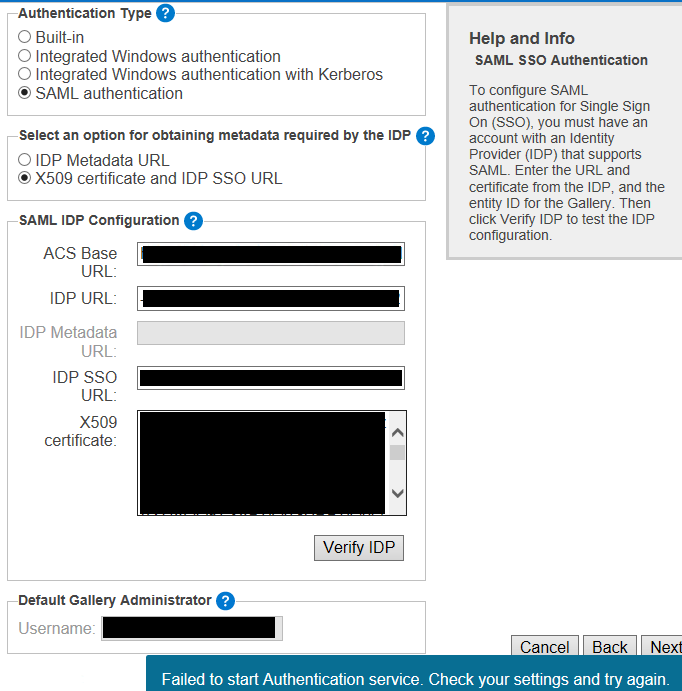 Issue with SAML Configurations (Failed to start Au... - Alteryx Community