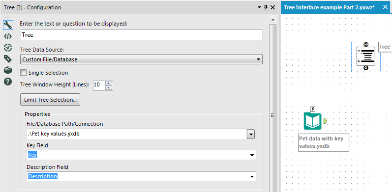 Configure a Workflow to use a Tree Interface Tool