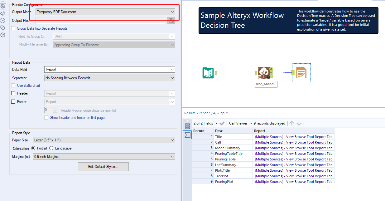 Solved: Printing Results of Decision Tree - Alteryx Community